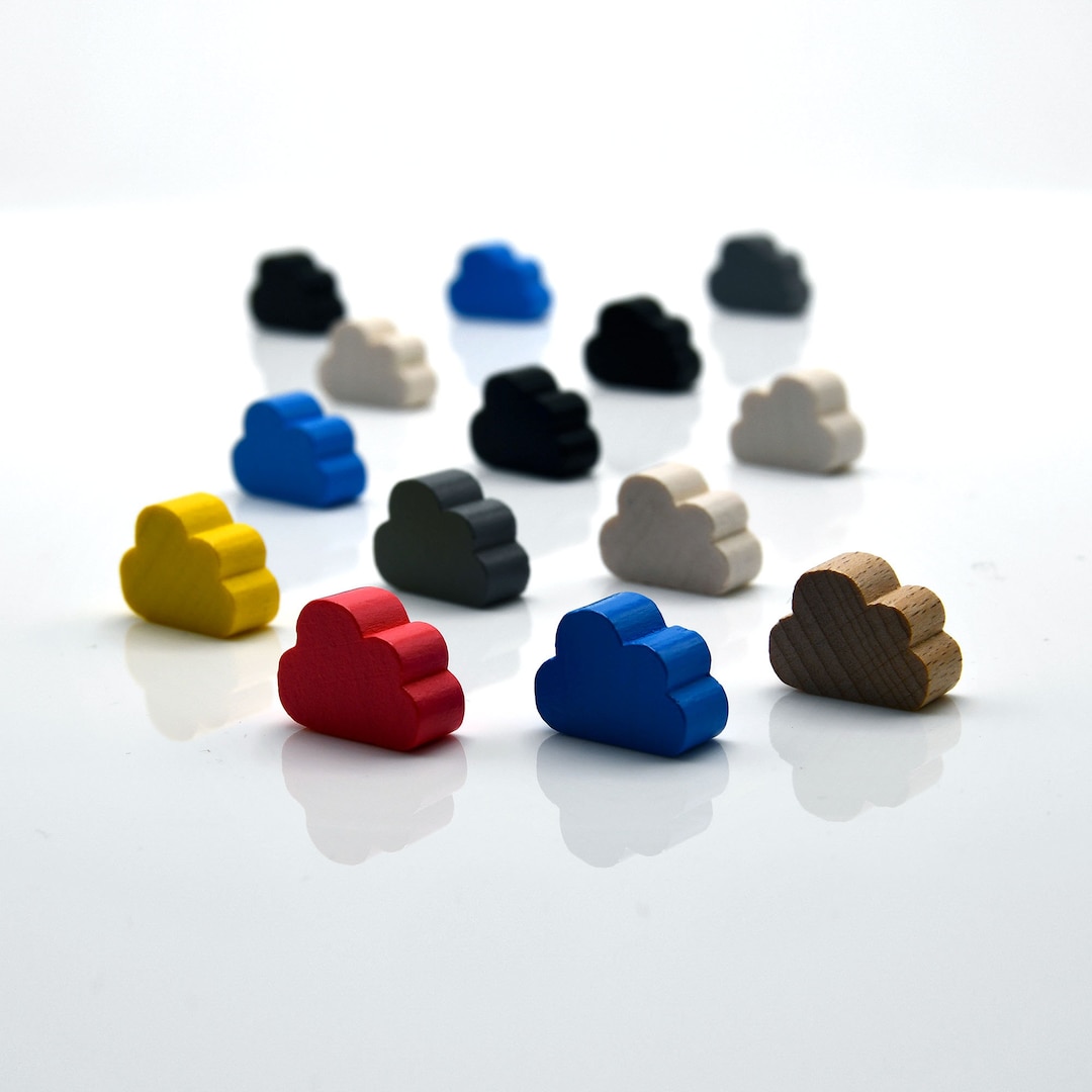 Cloud 9 Colors Wooden Token to Board Games - Etsy