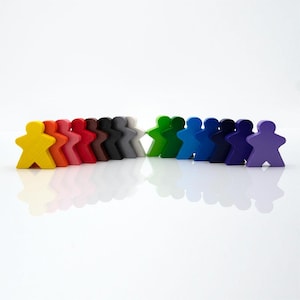 Meeple-big 40x30mm [18 Colors] Wooden Token to Board Games - Etsy