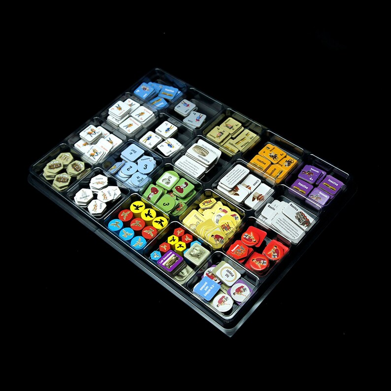 20 Compartments, 15mm Depth, Standard Game Tray | Boardgame Insert Tray ...