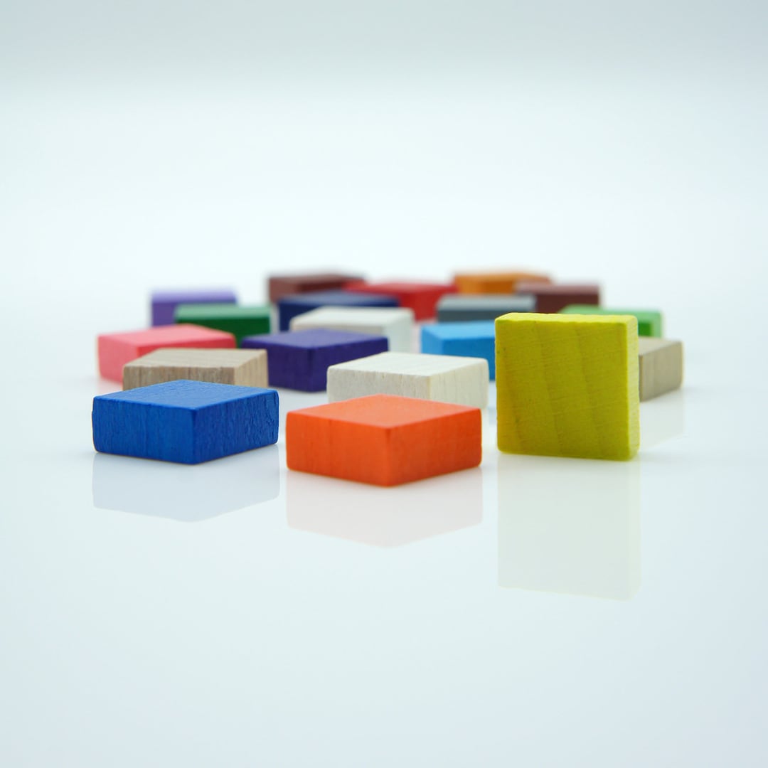 12x5mm SQUARE [26 Colors] Wooden Token to Board Games - Etsy