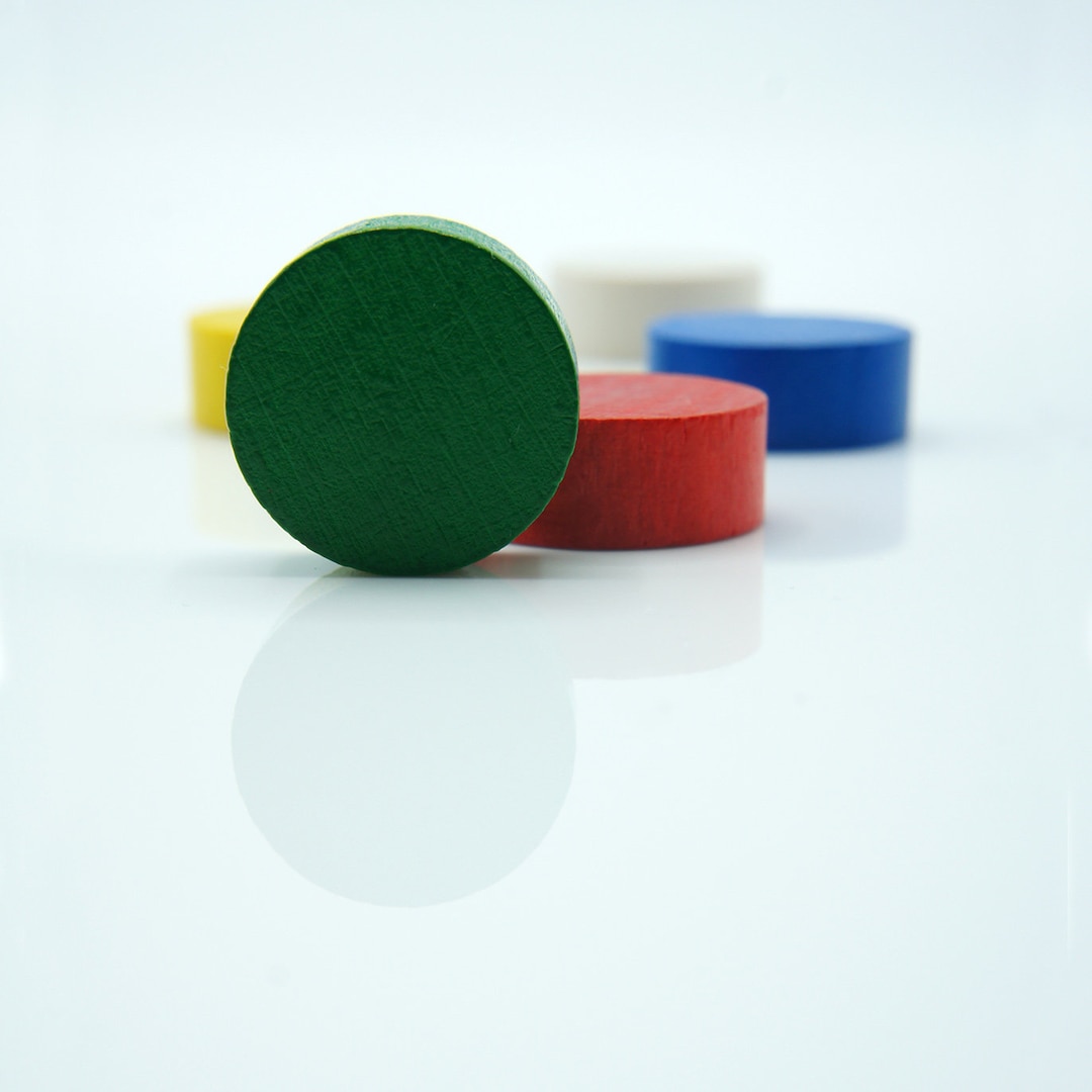 20x8mm Big DISC [7 Colors] Wooden Token to Board Games - Etsy