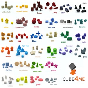 Meeple-big 40x30mm [18 Colors] Wooden Token to Board Games - Etsy