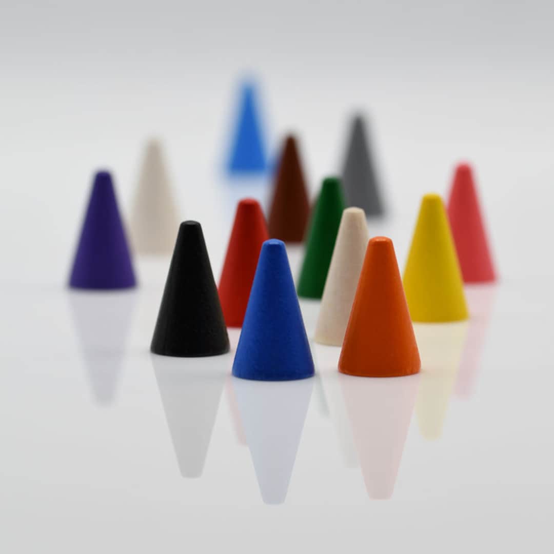 Cone / Pylon 15x25mm [19 Colors ] Wooden Token 63/64 Inch - Etsy