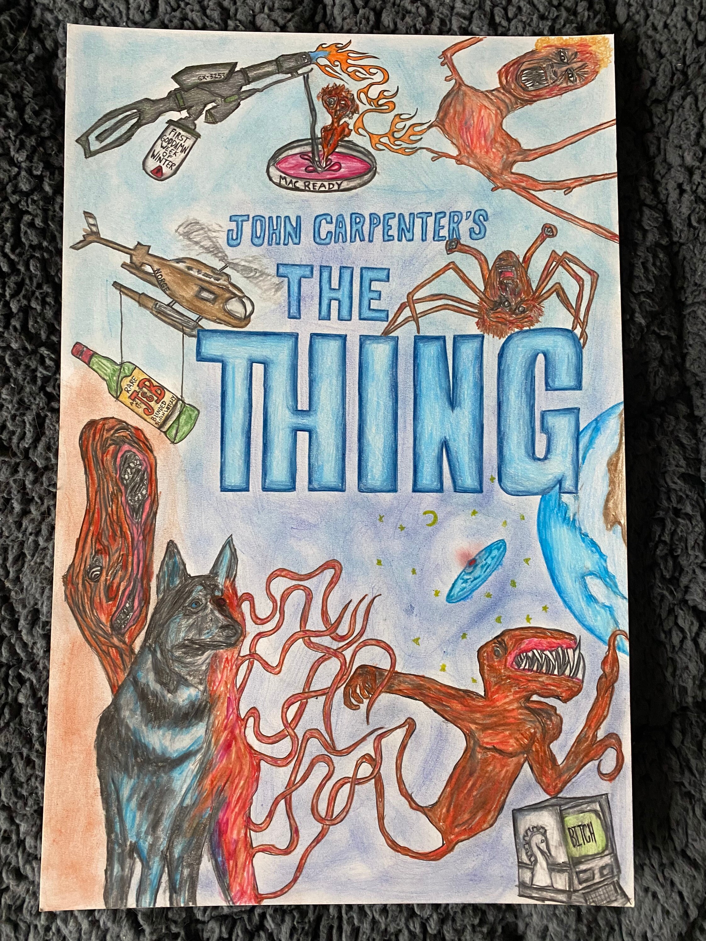 Drawing & Illustration Art & Collectibles The Thing movie artwork ...