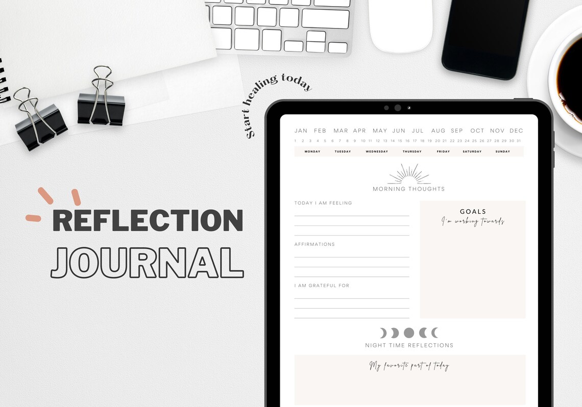 30 Day Reflection Journal | Start Healing Today! - Etsy