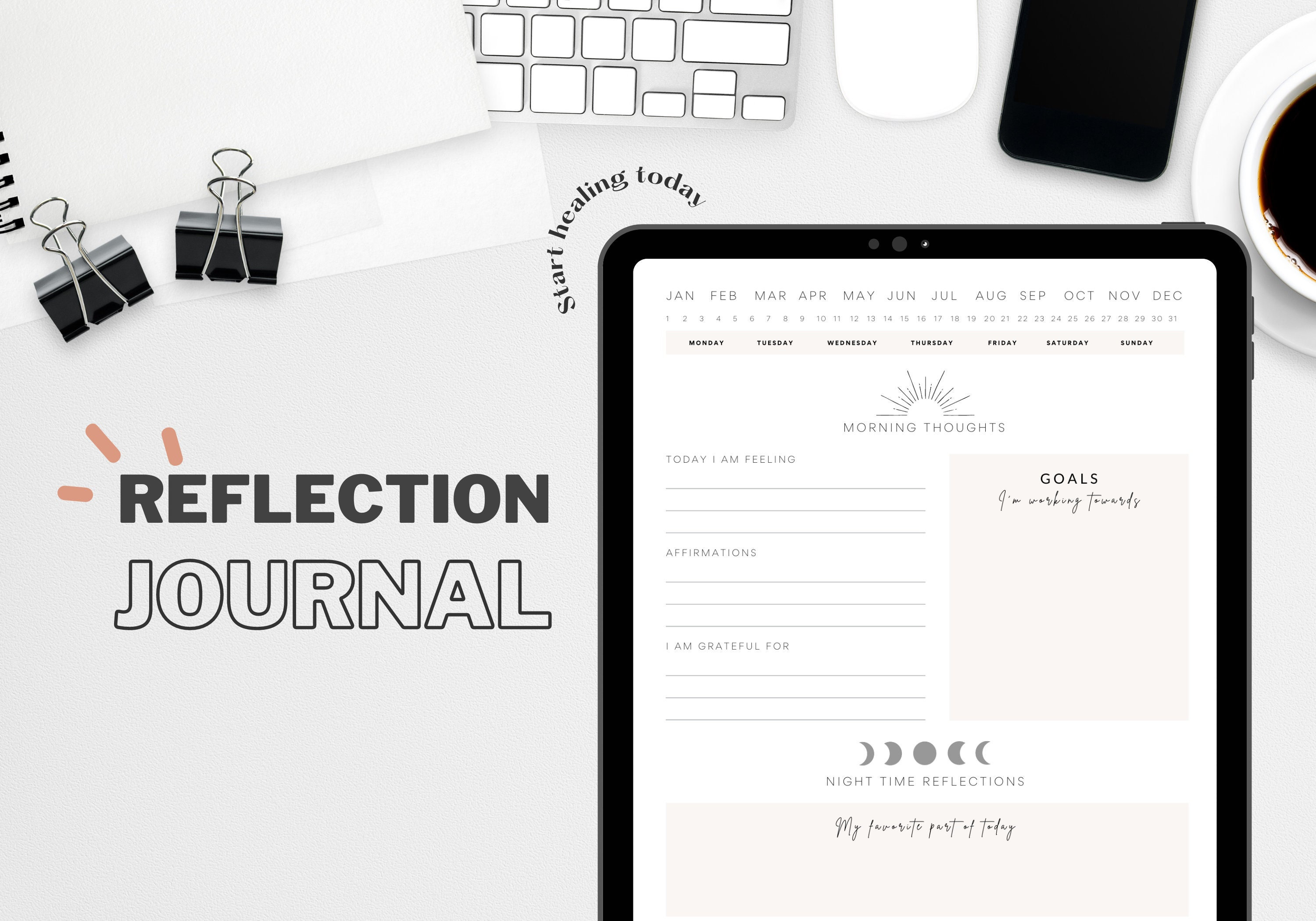 30 Day Reflection Journal Start Healing Today - Etsy