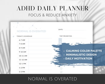 The Melody Daily ADHD Planner Template | Plan Hour by Hour | Practice ...