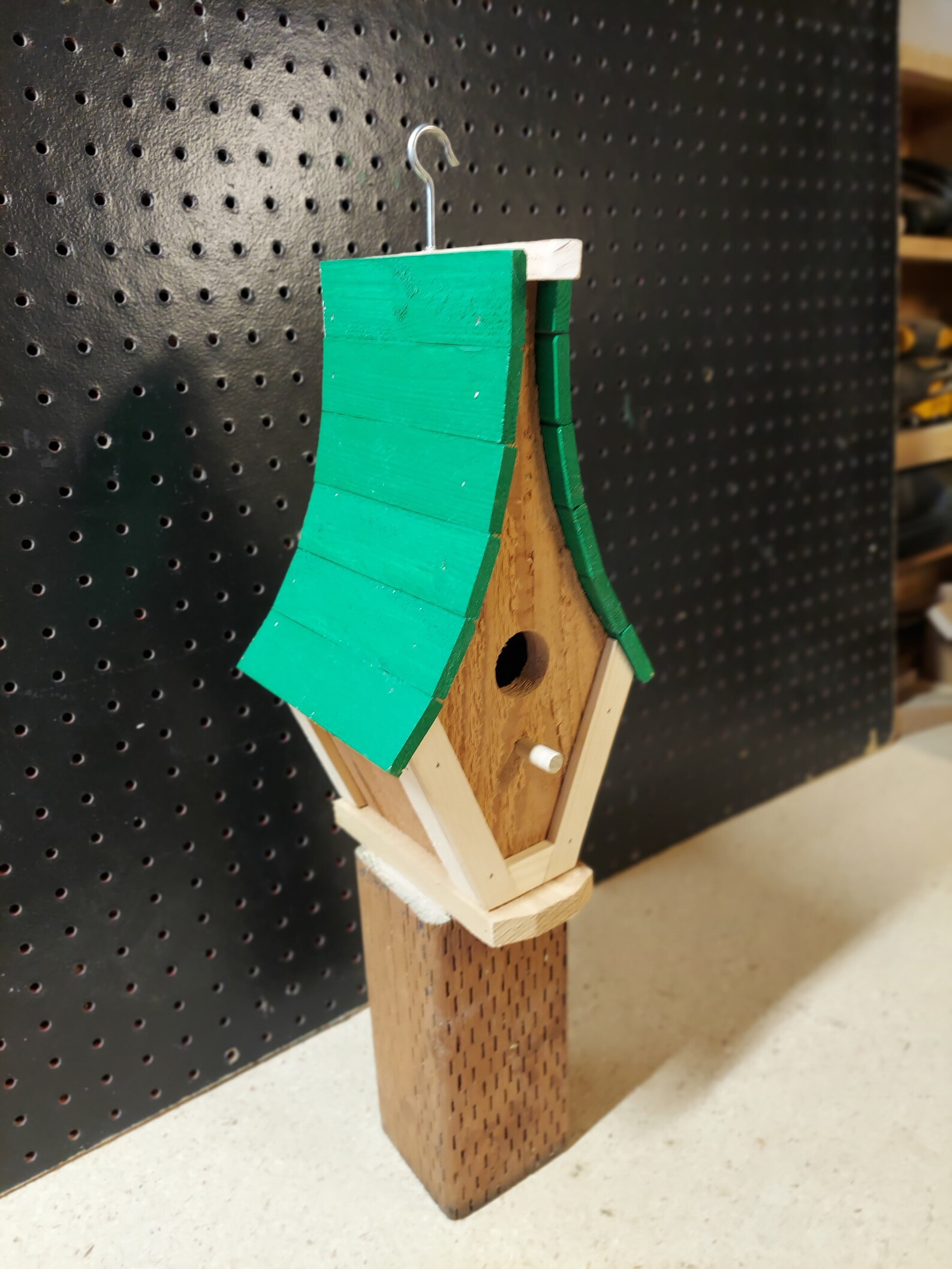 Whimsical Cedar & Lath Hanging Birdhouse Easy Clean Out on Back All Our ...