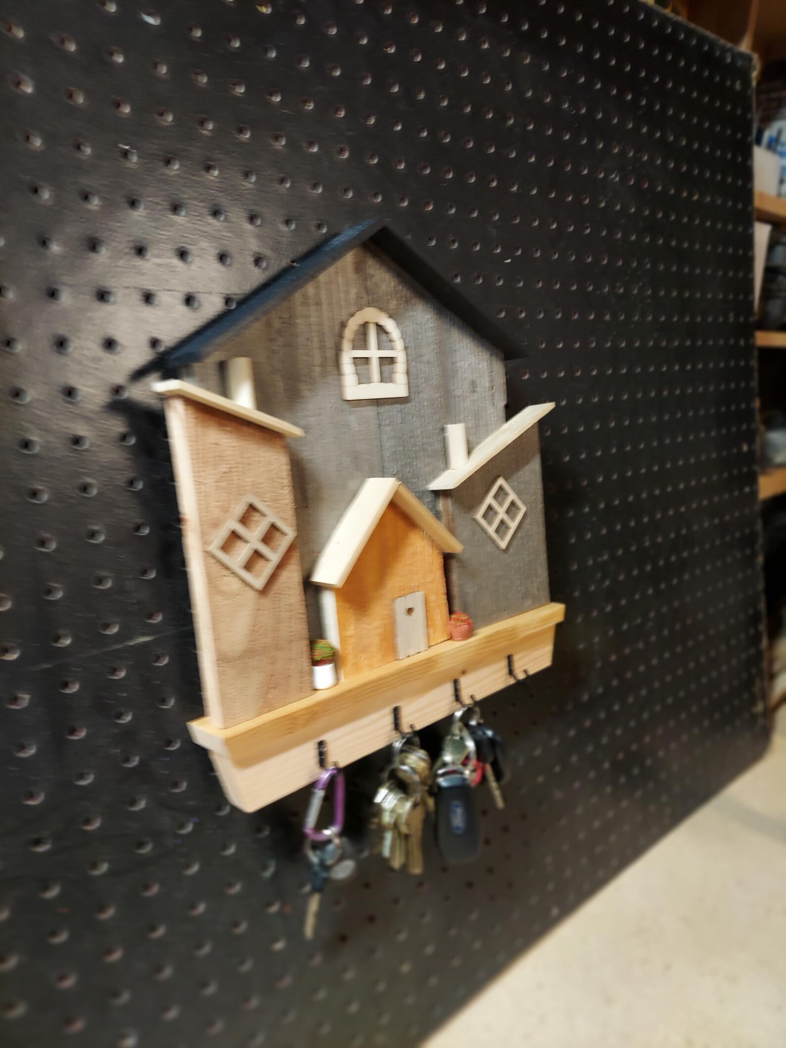 Handcrafted All Wooden Key Holder - Very Rustic Design - ONE OF A KIND ...