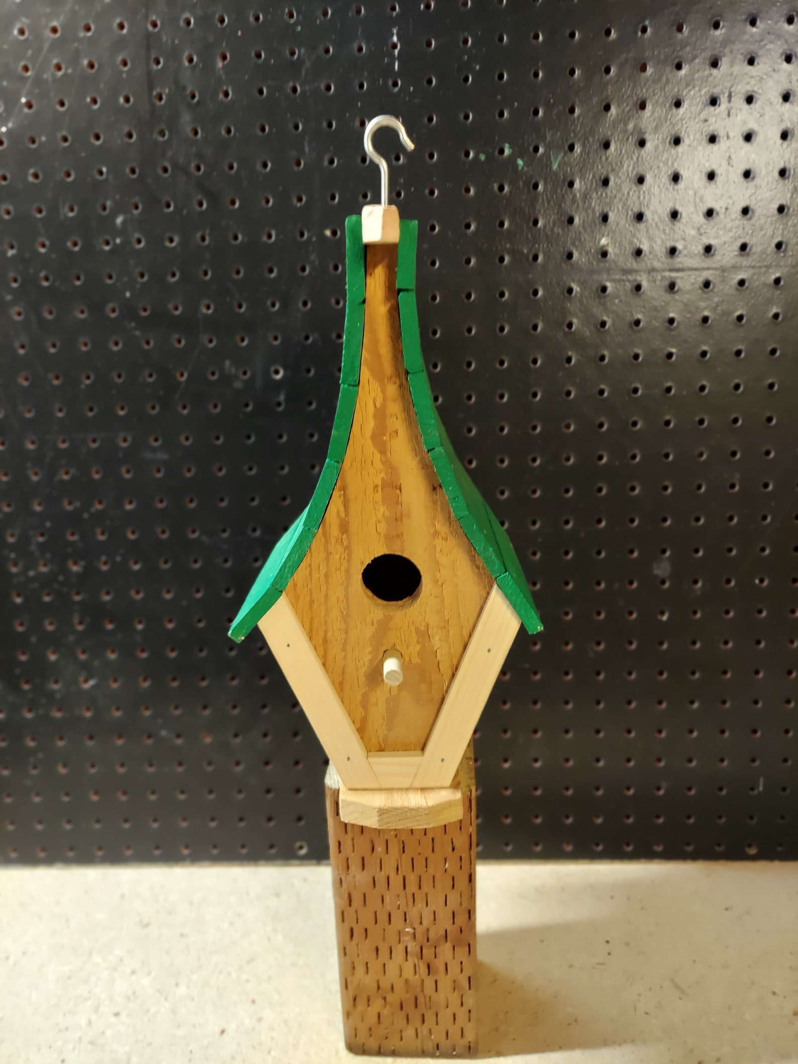 Whimsical Cedar & Lath Hanging Birdhouse Easy Clean Out on Back All Our ...