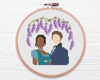 Kate and Anthony Bridgerton Cross Stitch Pattern - Etsy