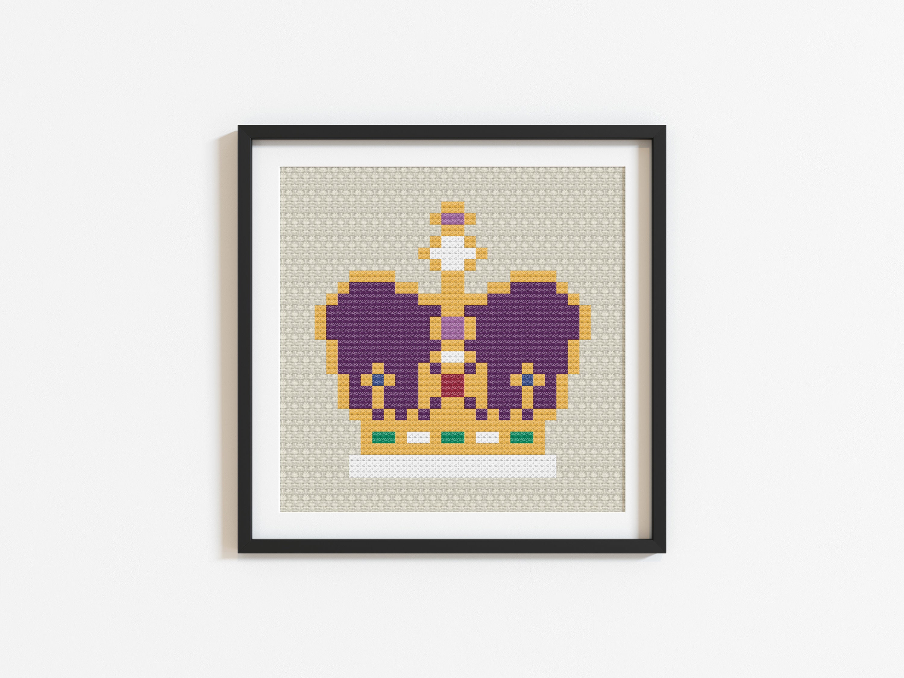 King's Crown Cross Stitch | Coronation Cross Stitch Pattern | Modern ...
