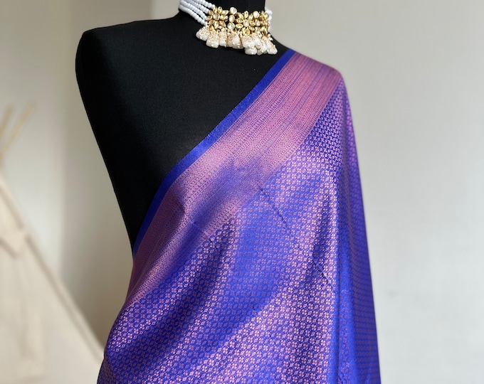 Chilli Red Soft Silk Saree With a Copper Border and All Over Sheen. the ...