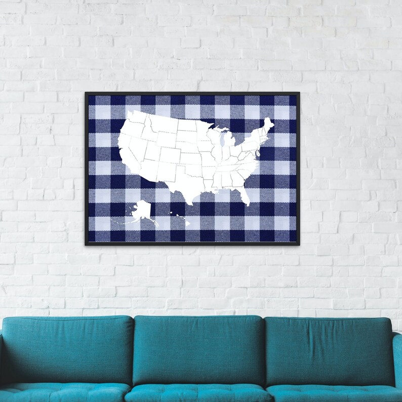 Bundle USA Map Aesthetic Digital Art, Wall Art, Decal, Download ...