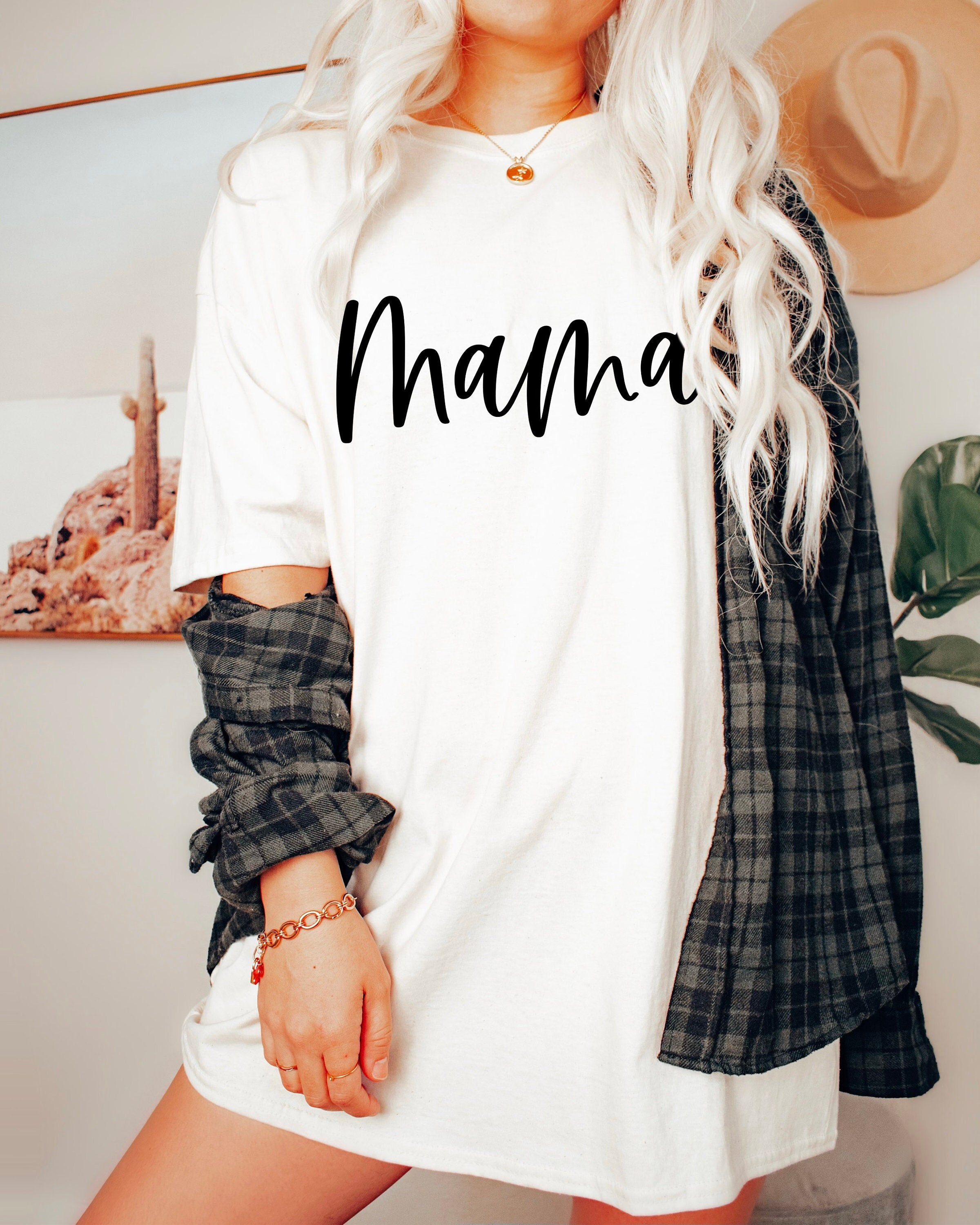 Comfort Color Mama Shirtcursive2 Mom Shirtmommy Shirt Etsy