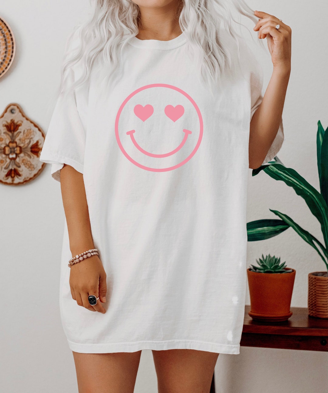 Comfort Colors Smiling Faces Shirt, Smile Face T-shirt, Cute Smile Face ...