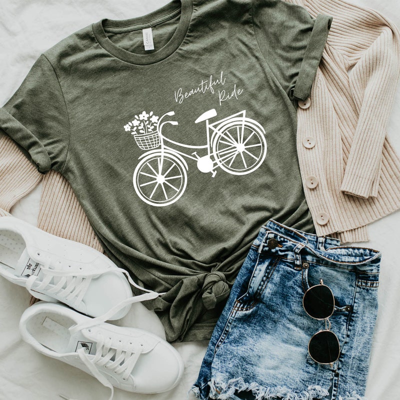Ladies Bicycle Tshirt - Etsy