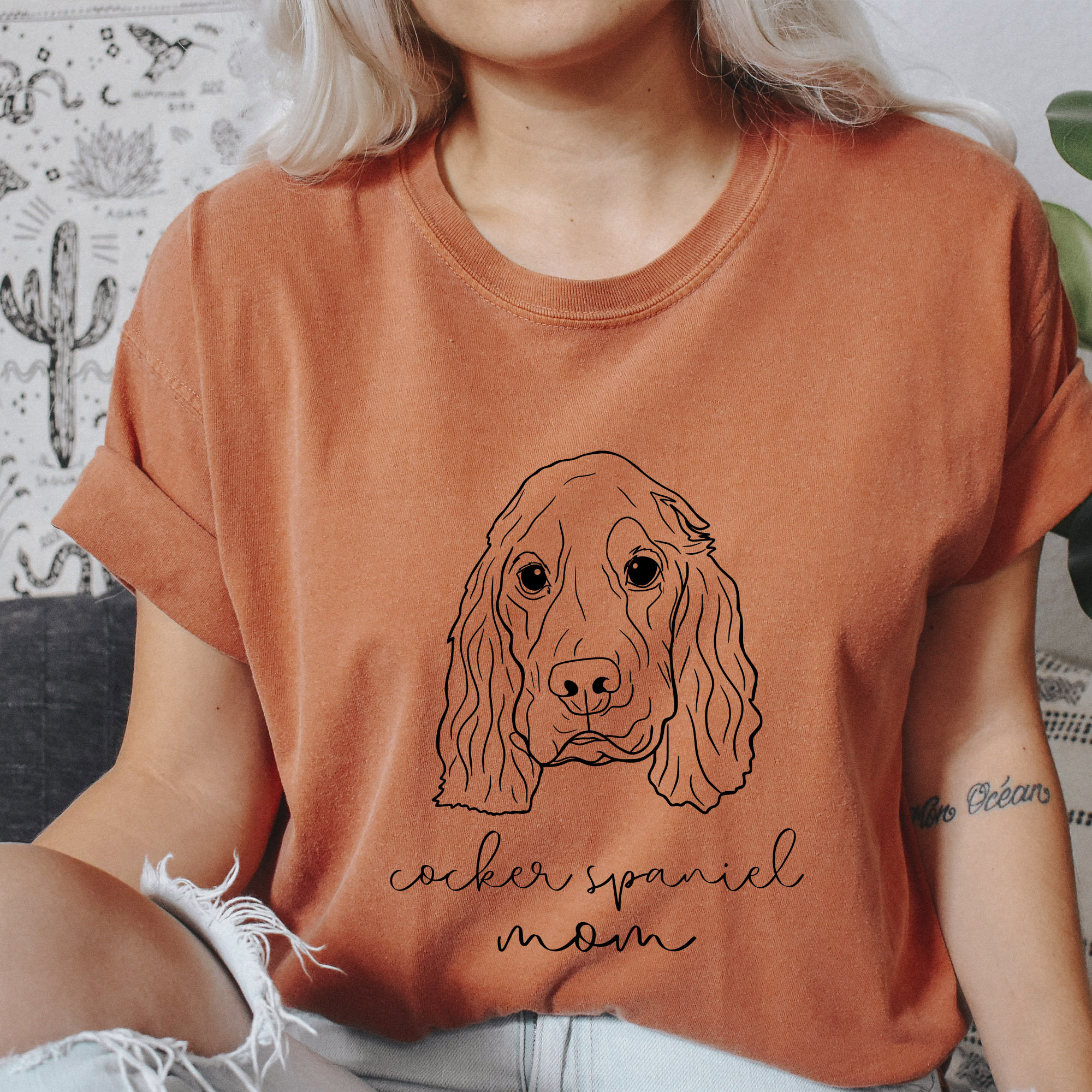 Comfort Color Cocker Spaniel Dog Mom Shirt, Dog Mama, Cocker Spaniel ...