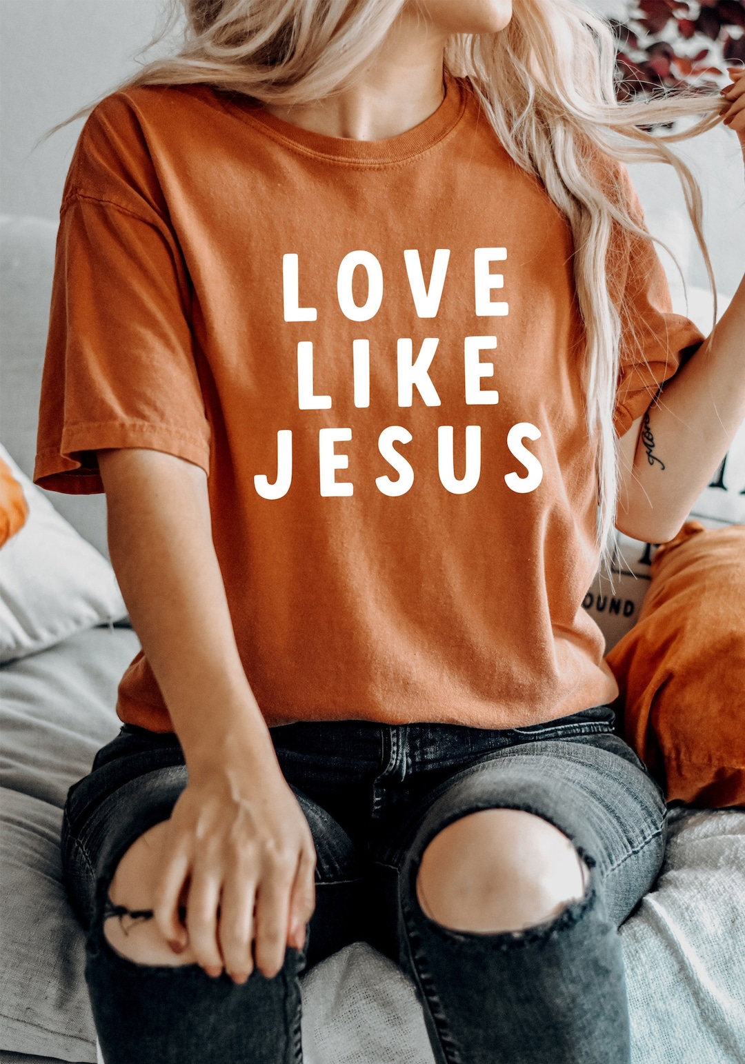 Love Like Jesus Shirt Boho Christian Shirts Christian Tshirts Bible ...