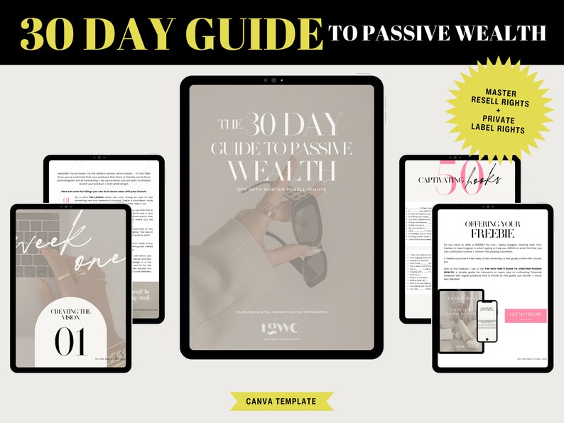 30 Day Guide to Passive Wealth | Digital | Digital Marketing Ebook MRR | Faceless Marketing ...