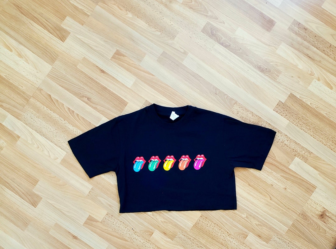 Rock Band Cropped Top Shirt - Etsy