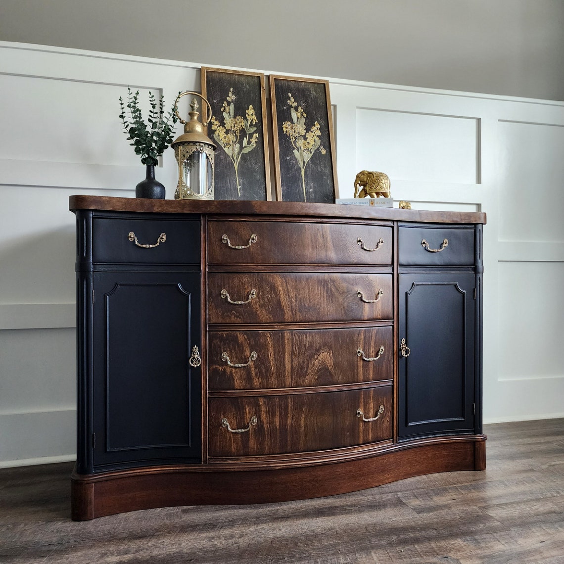 SOLD Stunning Two Toned Antique Buffet - Etsy