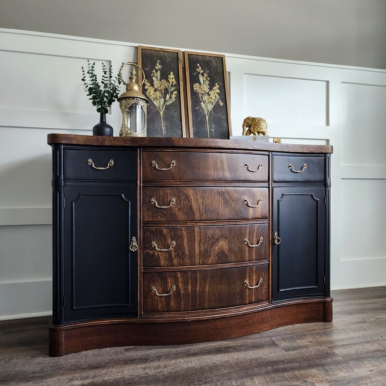 SOLD Stunning Two Toned Antique Buffet - Etsy