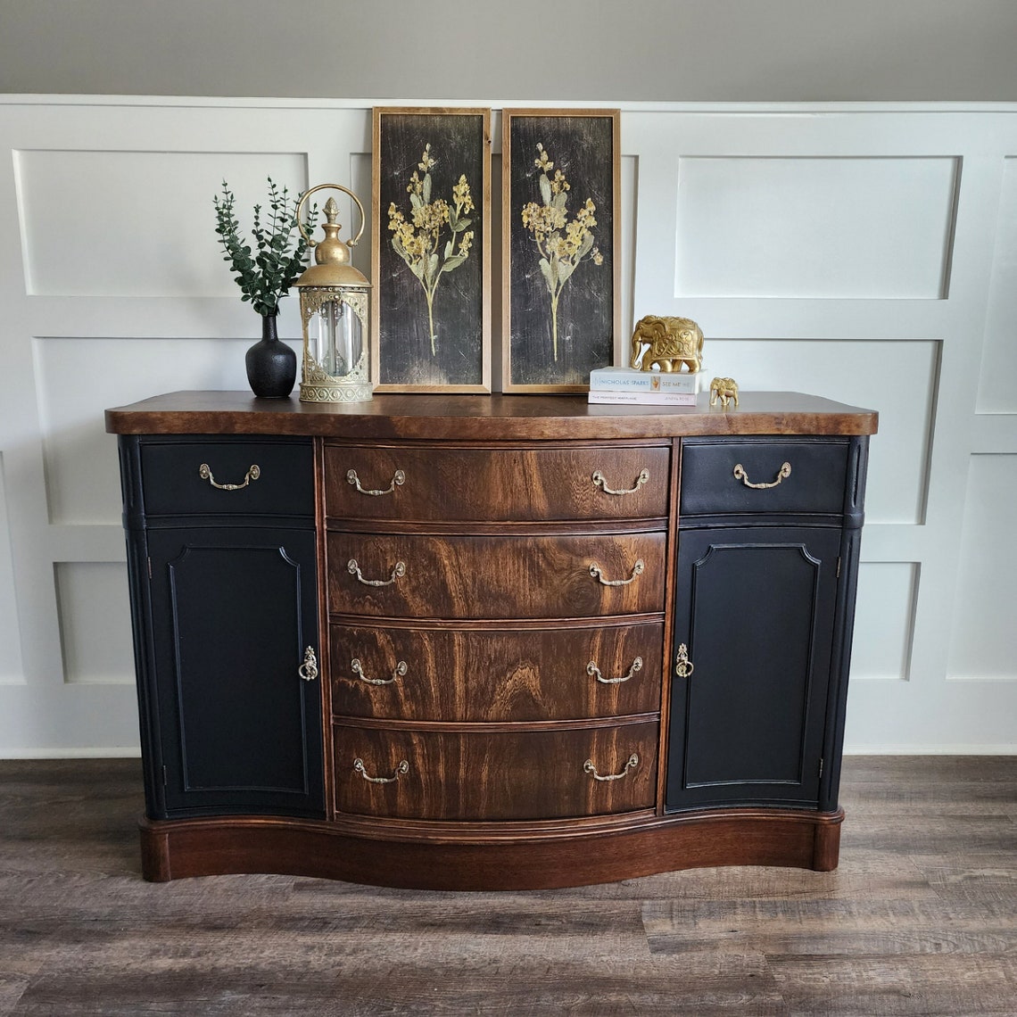 SOLD Stunning Two Toned Antique Buffet - Etsy