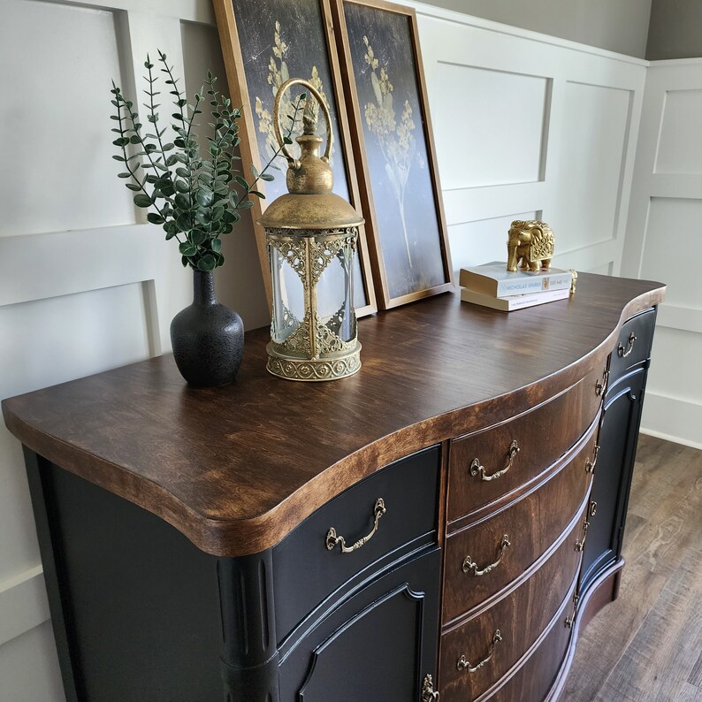 SOLD Stunning Two Toned Antique Buffet - Etsy