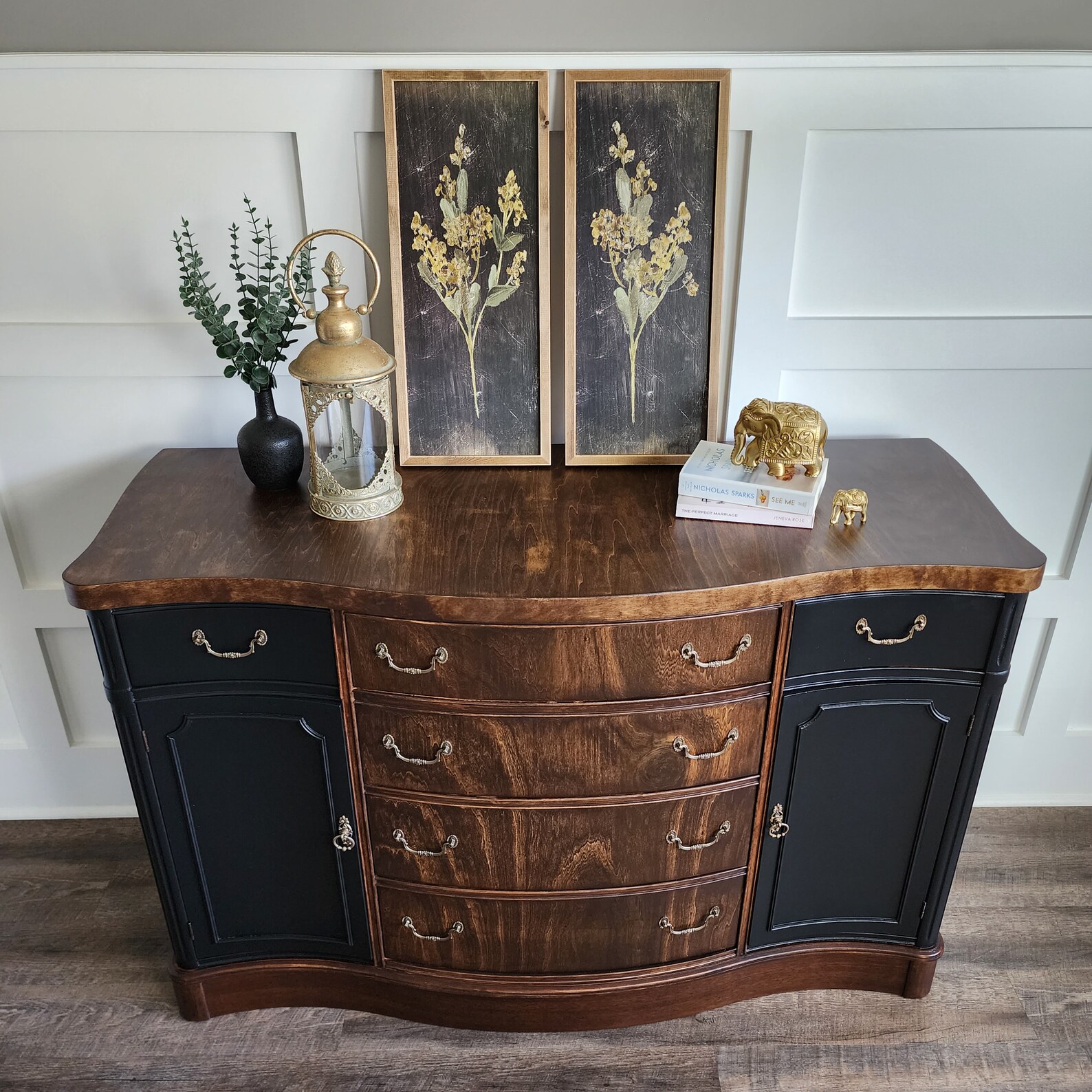 SOLD Stunning Two Toned Antique Buffet - Etsy