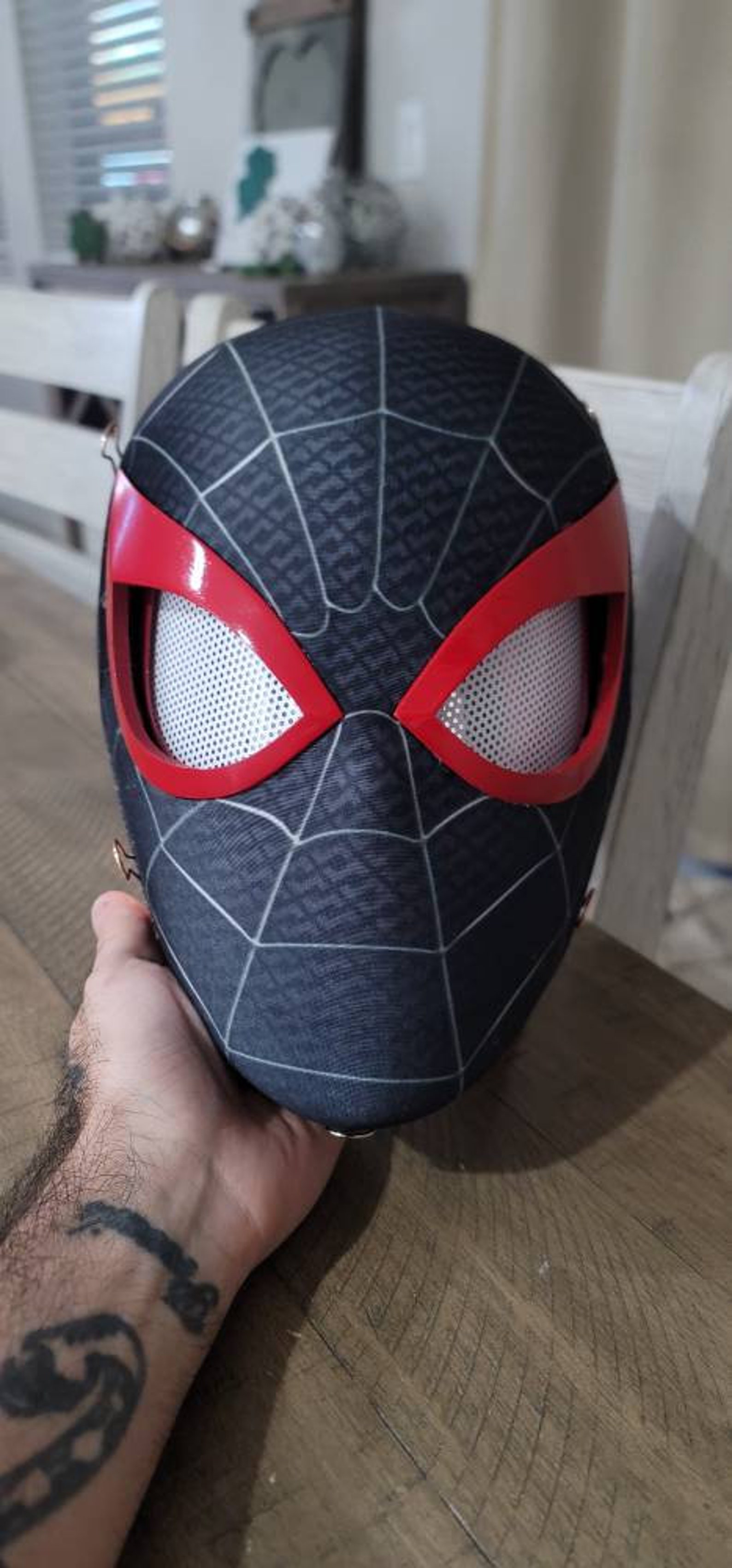 Miles Morales Spiderman Mask With Individually Controlled - Etsy