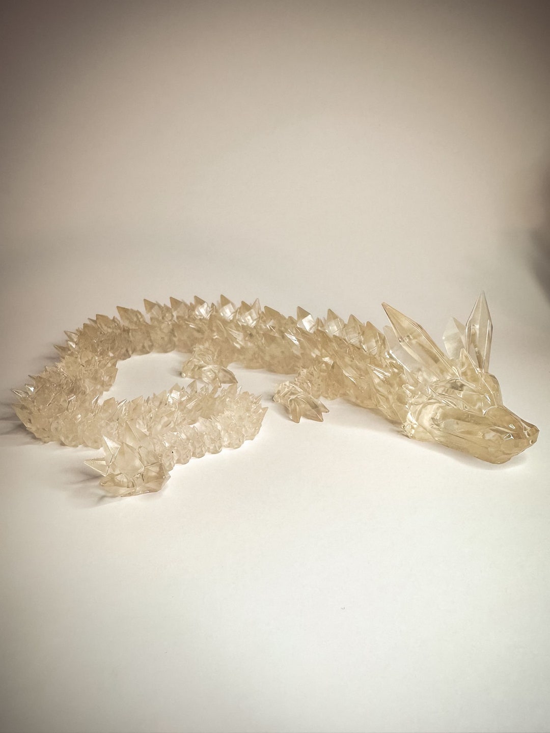 Resin 3D Printed Clear Crystal Dragon - Etsy