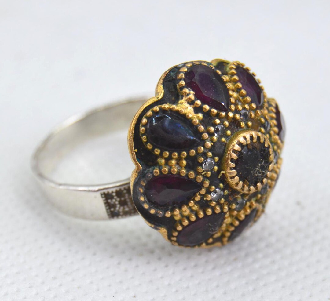 Hurrem Sultan Inspired Ottoman 925 Silver Women's Ring – Handmade ...