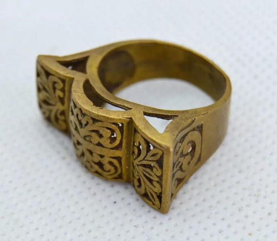 Rare ancient bronze ring moroccan wedding ring amazin… - Gem