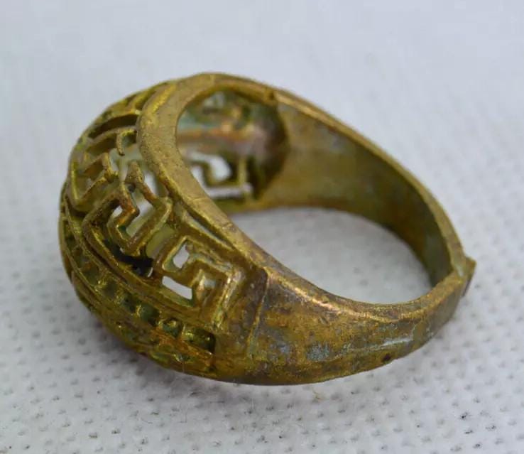 RARE Antique Handmade Moroccan Brass Berber Ring, Ancient Solid Bronze ...