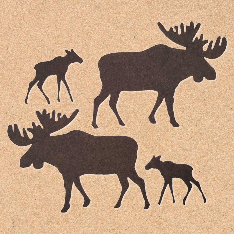 20 Felt Moose | Pre-cut Shapes for DIY Sewing & Cardmaking Crafts | Die ...