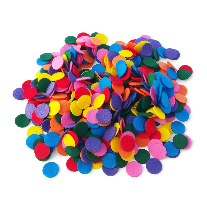 Jumbo Pack 1 Inch Felt Circles| 600 Bulk Pre-cut Shapes for DIY Sewing ...