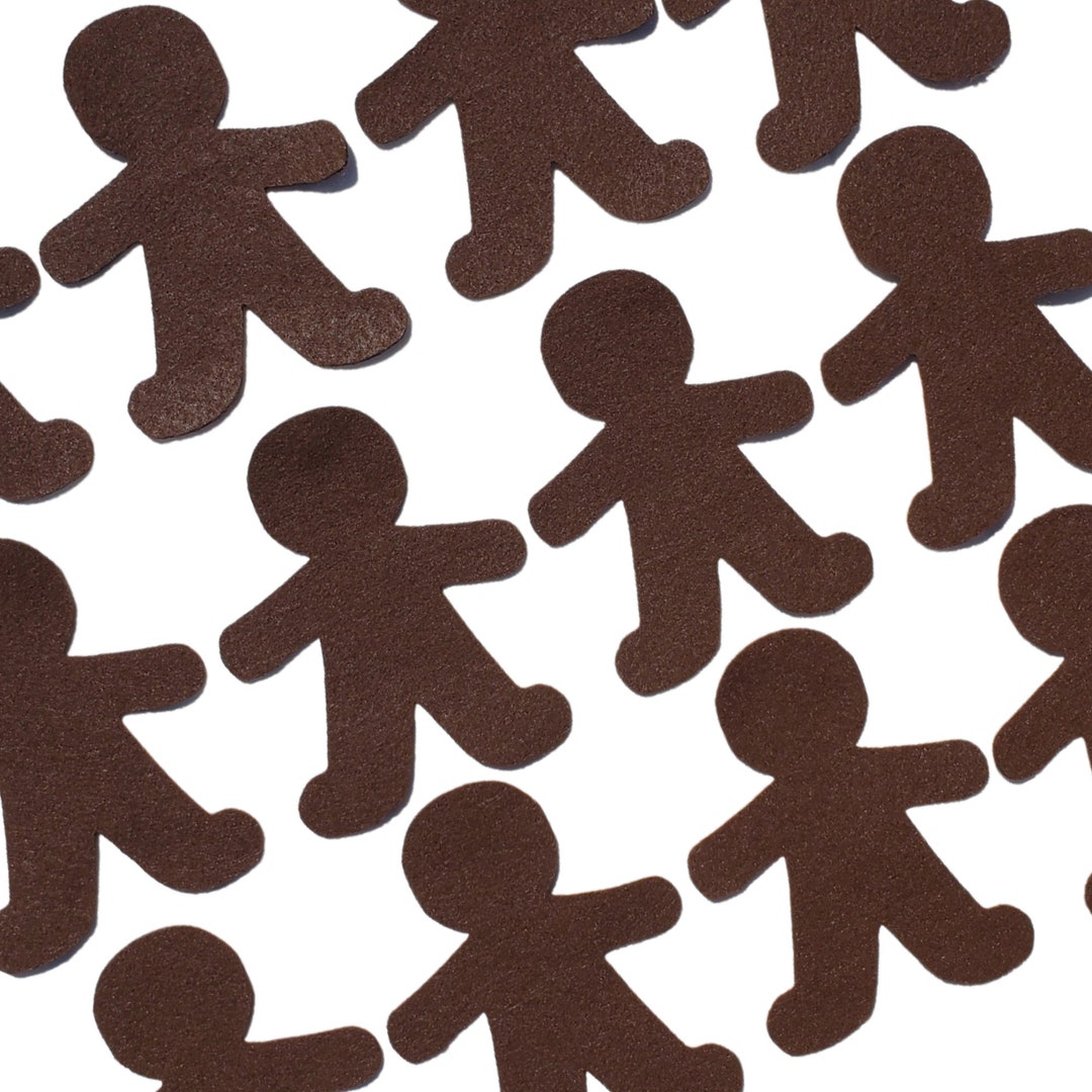 16 Precut Large Felt Gingerbread Man Cut Outs - 6" Tall Walnut Brown - Etsy