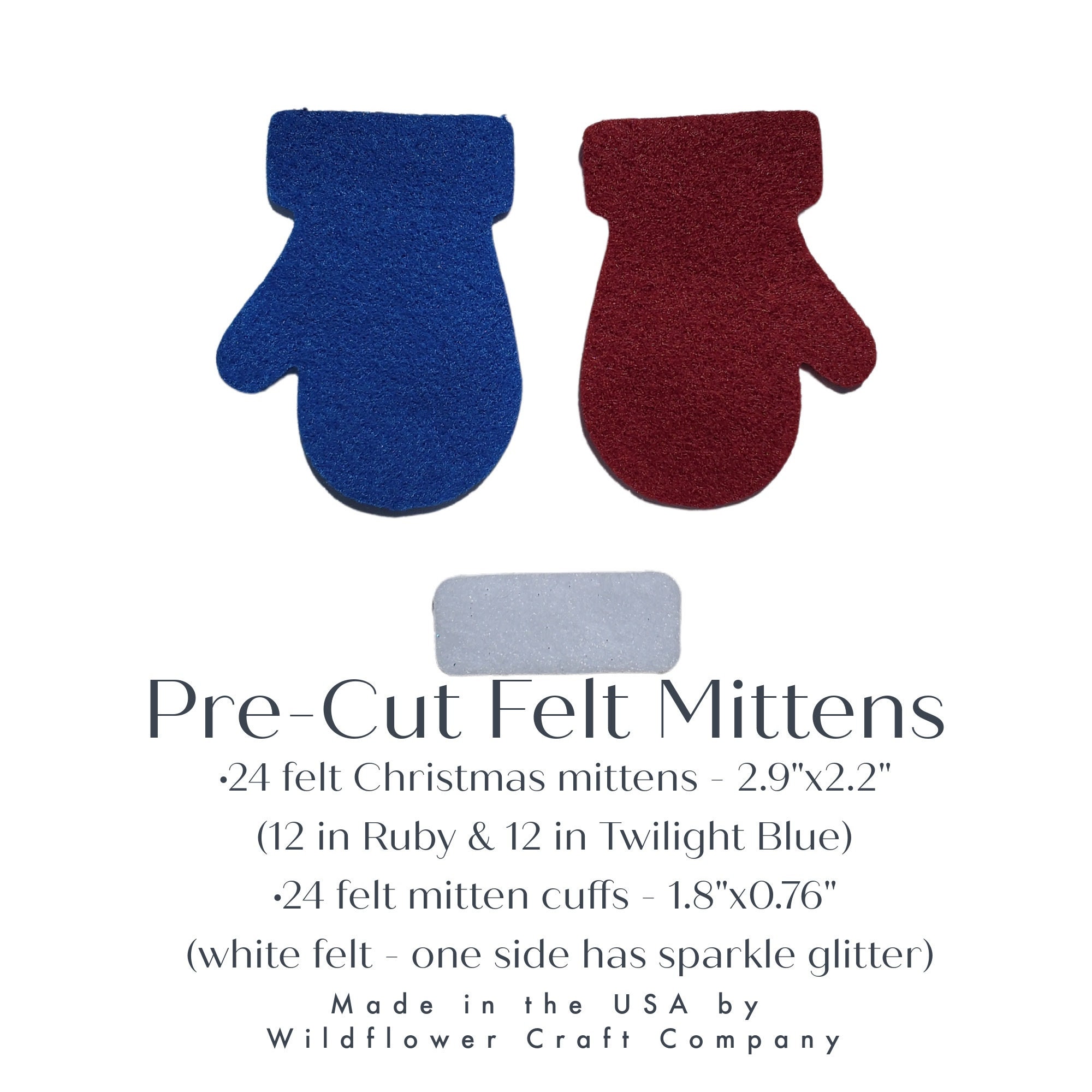 Felt Mitten Cut Outs | | DIY Die Cut Mittens Embellishments | Pre-cut ...