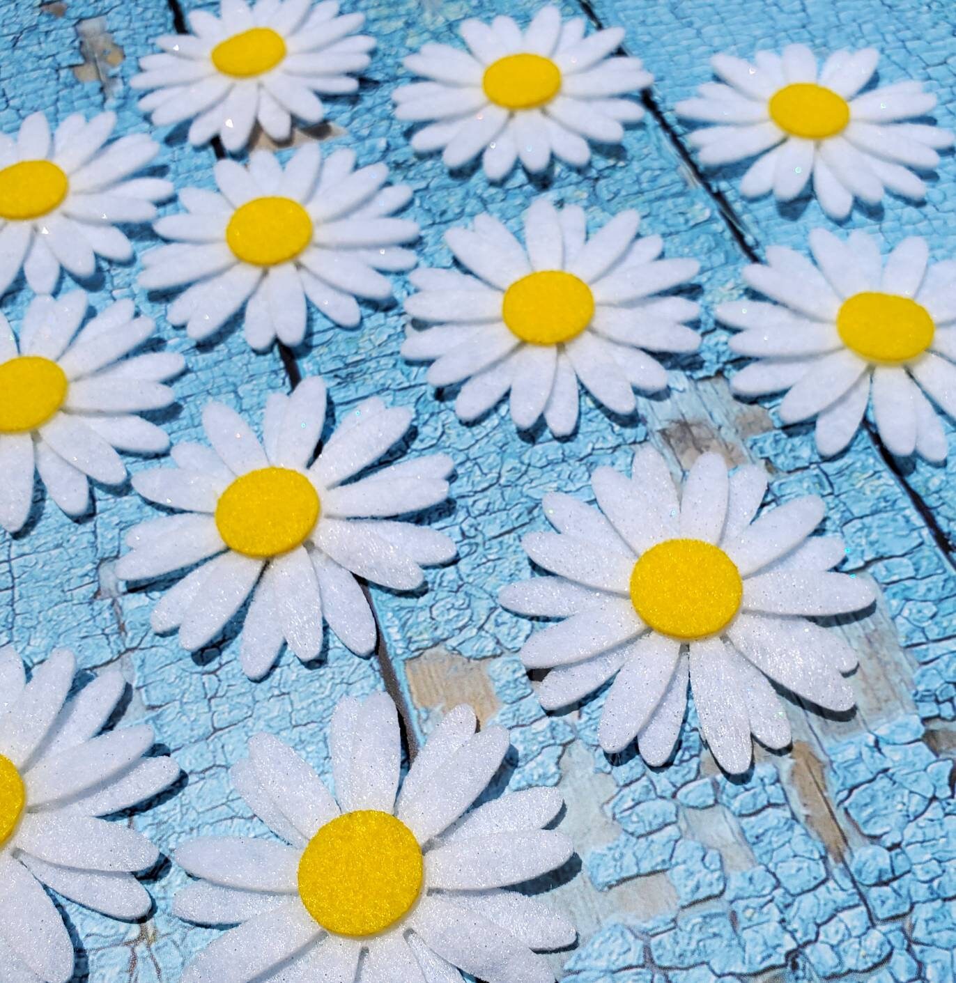 Felt Daisy Flower Cut Out | Pre-cut Shapes for DIY Sewing Crafts | 20 ...