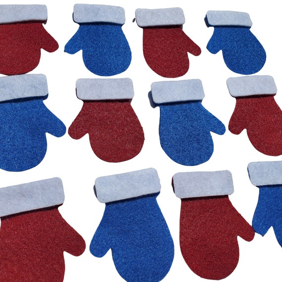 Felt Mitten Cut Outs DIY Die Cut Mittens Embellishments - Etsy