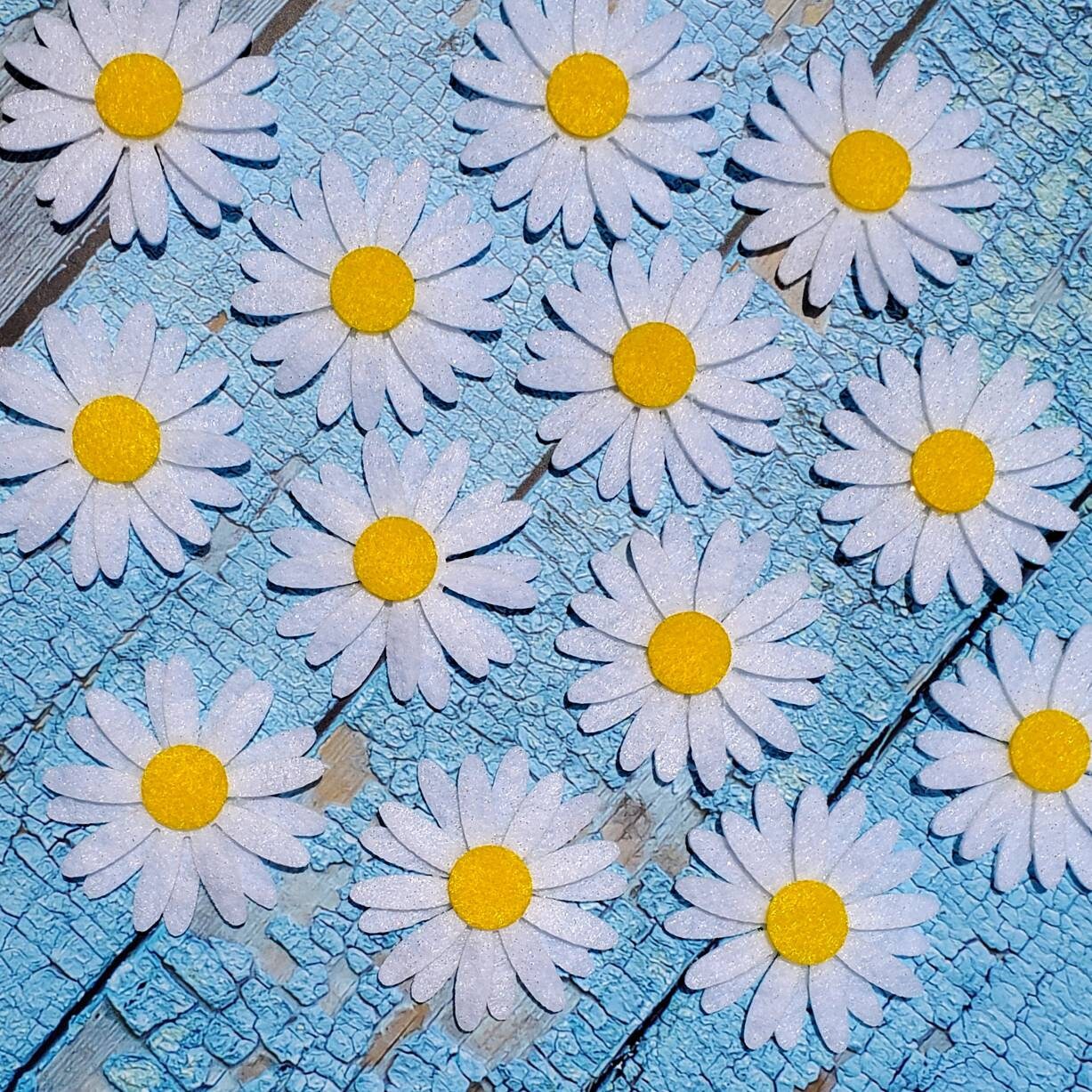 Felt Daisy Flower Cut Out | Pre-cut Shapes for DIY Sewing Crafts | 20 ...