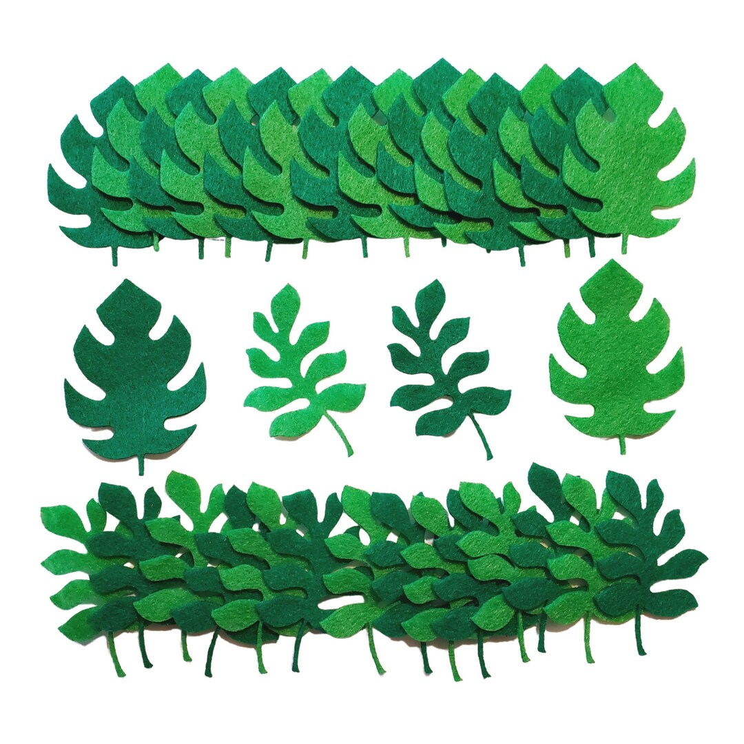 32 Felt Palm Leaves | Pre-cut Shapes for DIY Sewing Crafts | Die Cut ...
