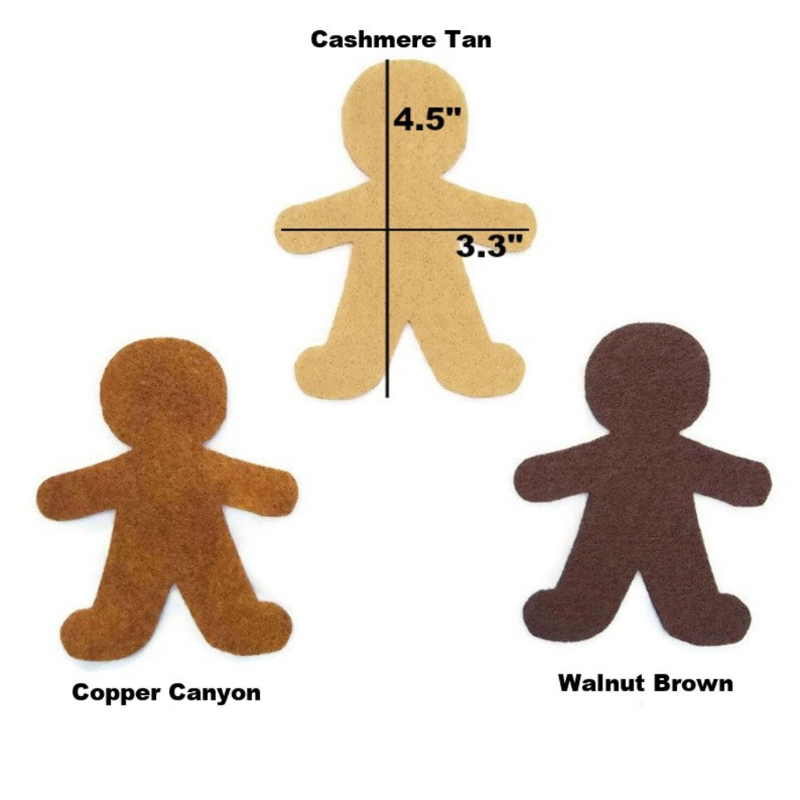 Precut Felt Gingerbread Man | 12 Large Cut Out Gingerbread | Die Cut ...