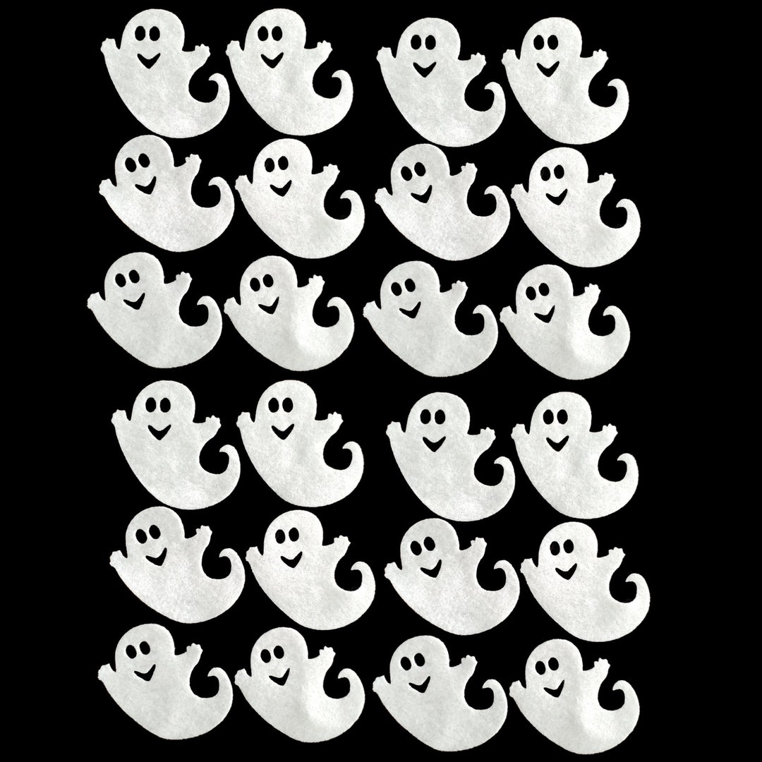24 Felt Ghosts| 3 Inch Pre-cut Shapes for DIY Sewing Crafts | Die Cut ...