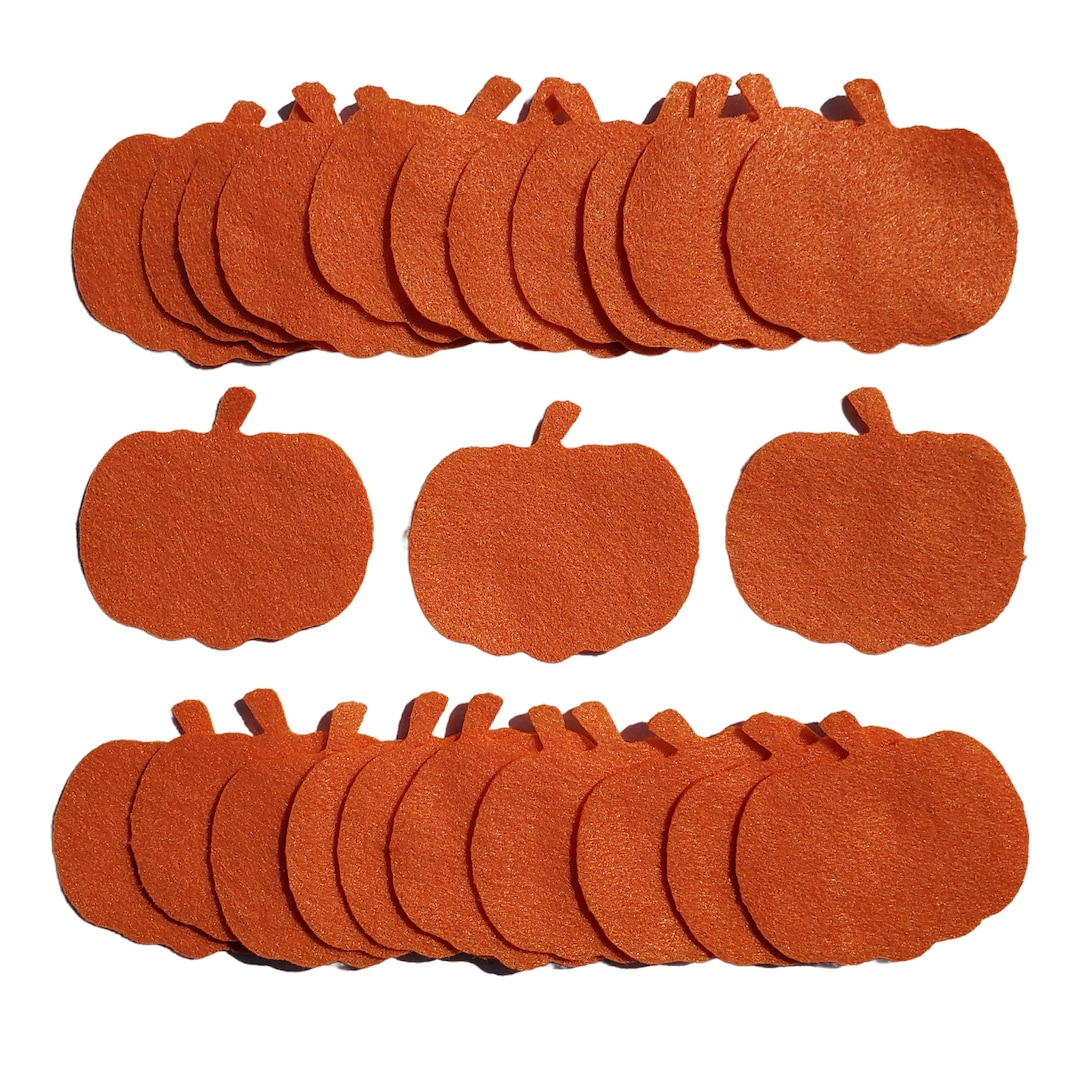 24 Felt Pumpkins | Pre-cut Shapes for DIY Sewing Crafts | Die Cut ...