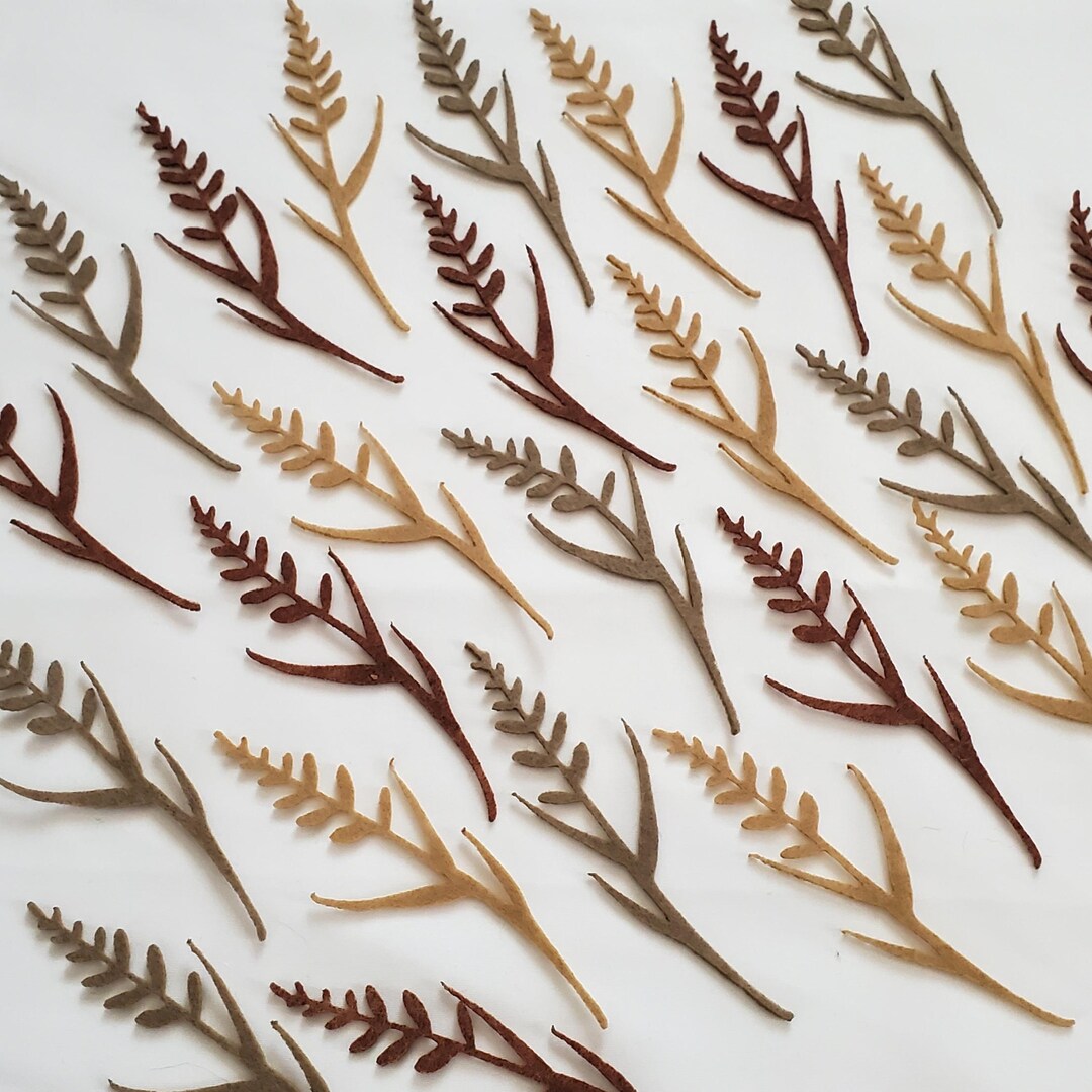 24 Felt Wheat Grass | Pre-cut Shapes for DIY Cardmaking Sewing Crafts ...