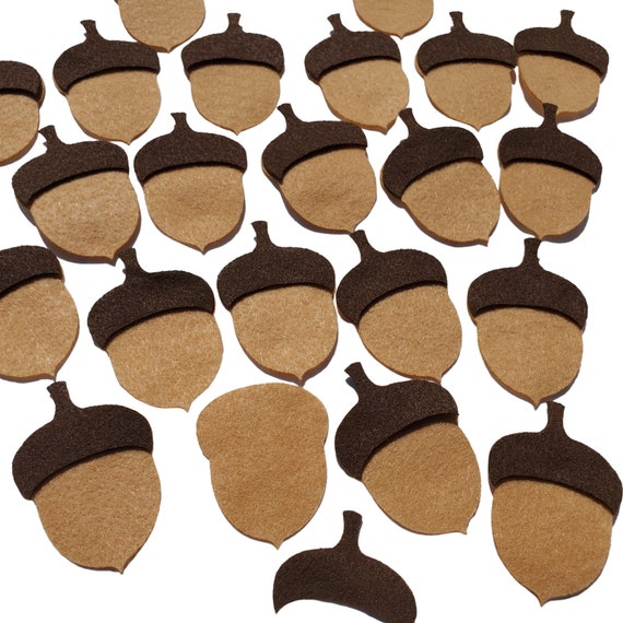 Felt Acorns 32 Pre-cut Shapes for DIY Sewing Crafts Precut - Etsy