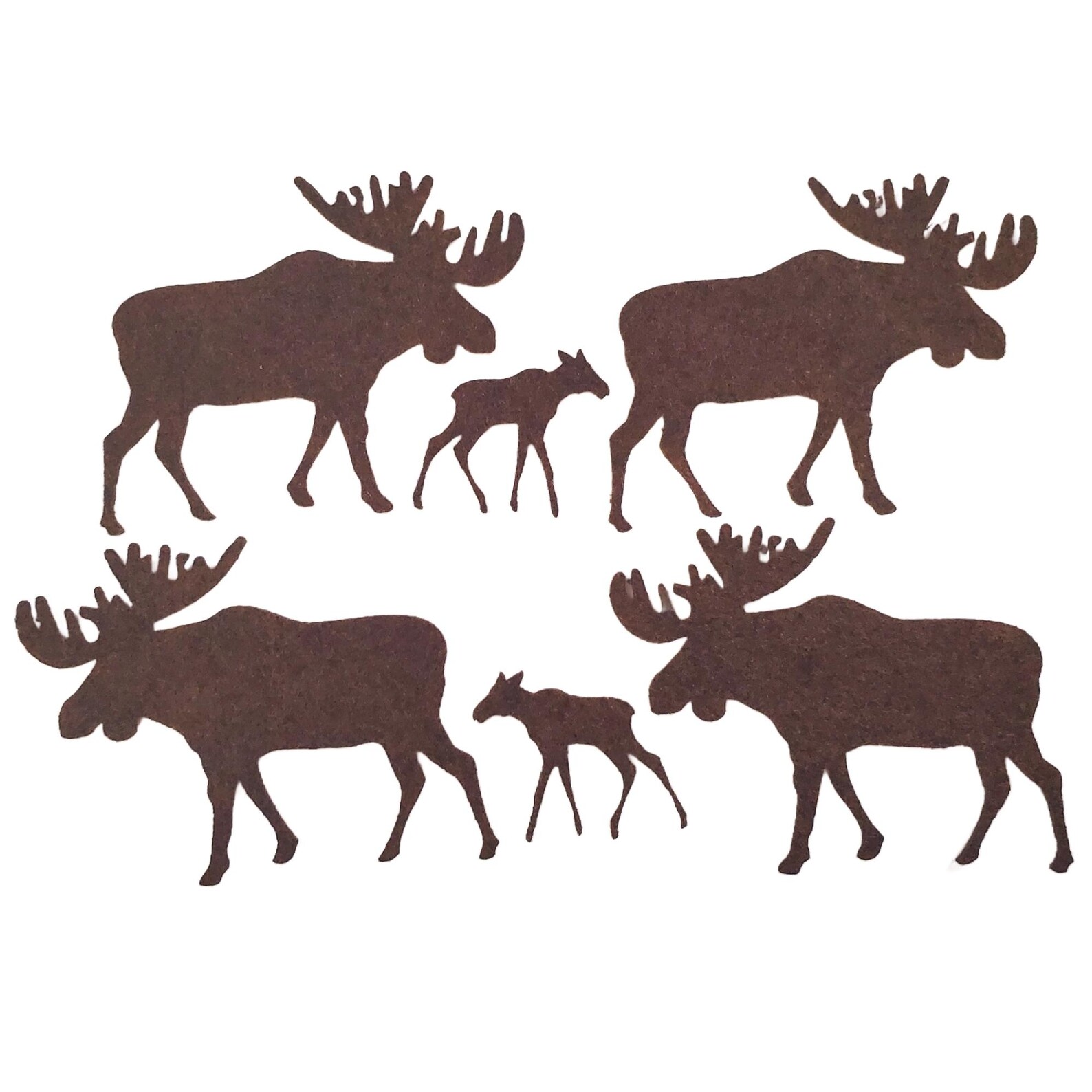 20 Felt Moose | Pre-cut Shapes for DIY Sewing & Cardmaking Crafts | Die ...