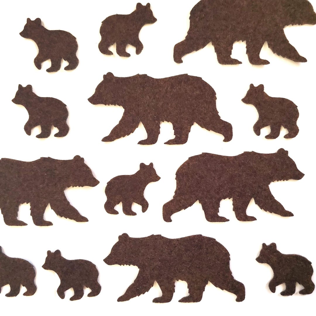 24 Felt Bears | Pre-cut Shapes for DIY Sewing & Cardmaking Crafts | Die ...